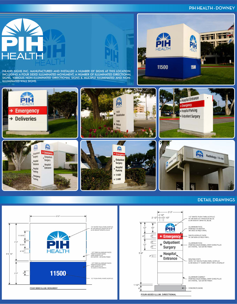 PIH HEALTH DOWNEY - Commercial Sign Project | Inland Signs Inc.