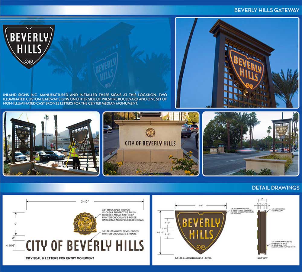 BEVERLY HILLS GATEWAY - Commercial Sign Project | Inland Signs Inc.